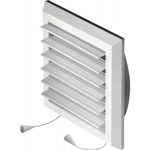 Вентиляционная решетка с заслонкой GRT78, 175x175 мм, Ø125 мм | el-vent ...